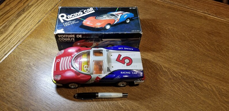 Vintage Tin Friction Car - Etsy