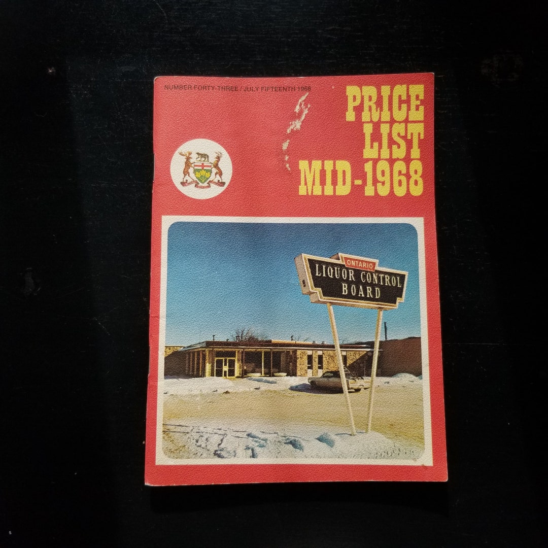 1968 LCBO Price List, Liquor Control Board of Ontario - Etsy