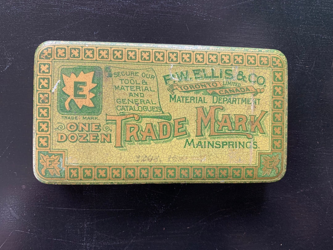 1920’s F.W. Ellis Mainsprings Tin - Etsy