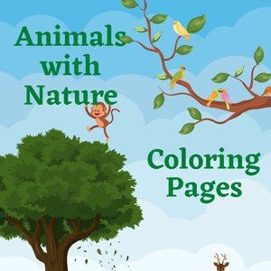 Set of 6 Printable Animals Coloring Page | Kids Coloring Page | Adult ...