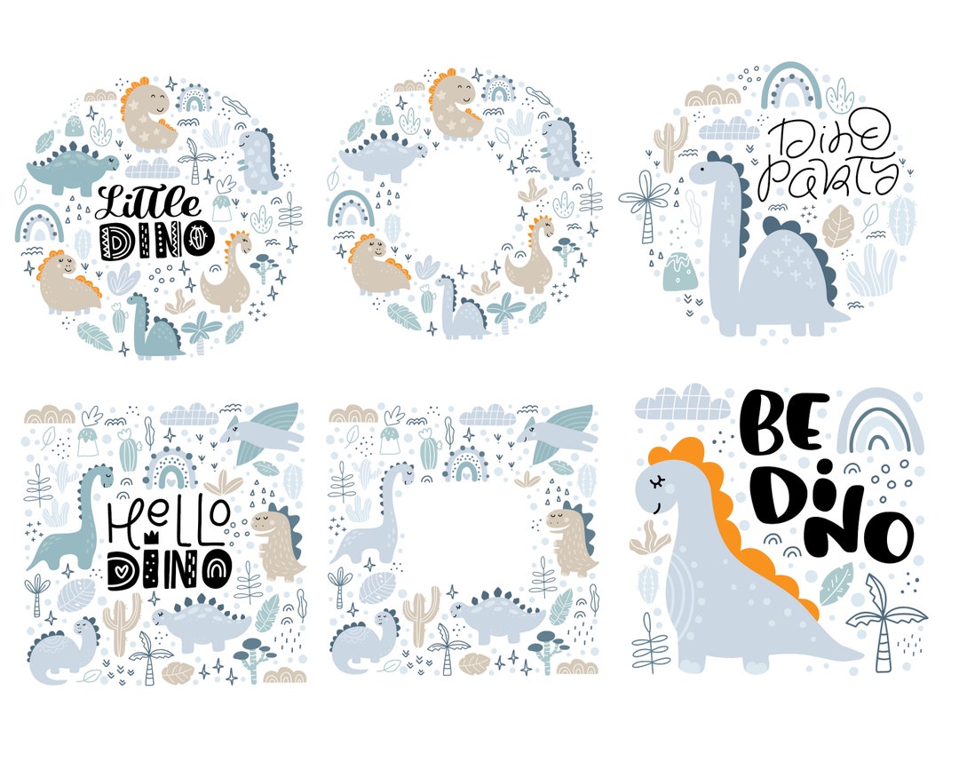 Baby Dinosaur Svg, Birthday Pack Jurassic T-rex Steg Bront Dino Theme ...