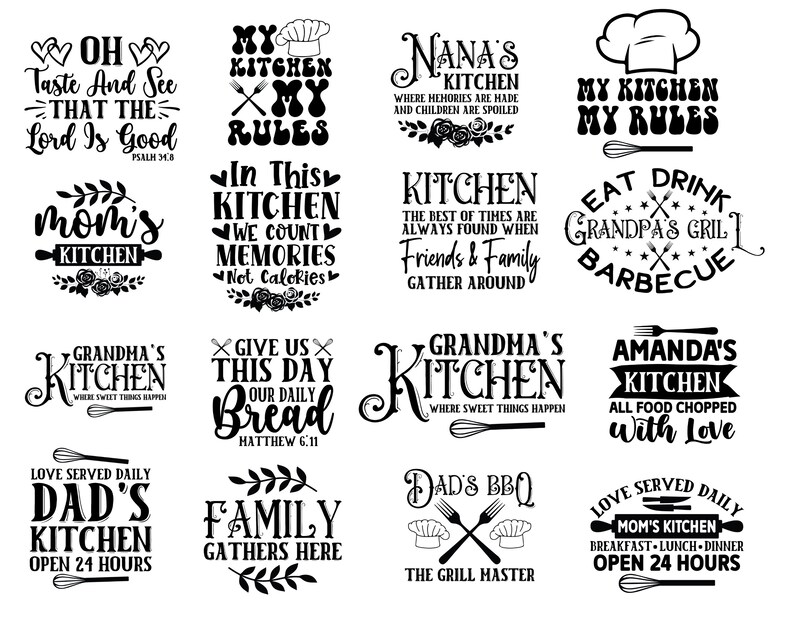 Kitchen Svg Bundle Kitchen Quote Svg Funny Kitchen Svg - Etsy