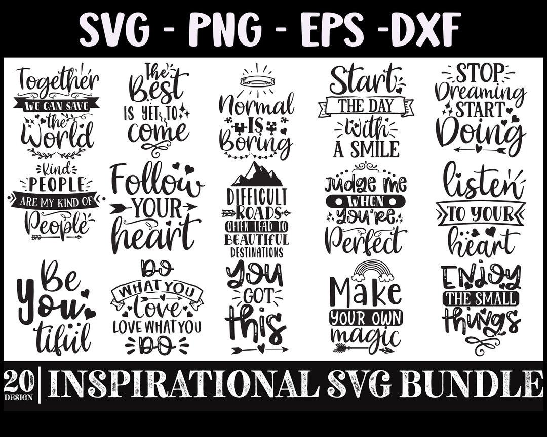 Inspirational Quotes Svg Bundle Motivational Quotes Svg - Etsy
