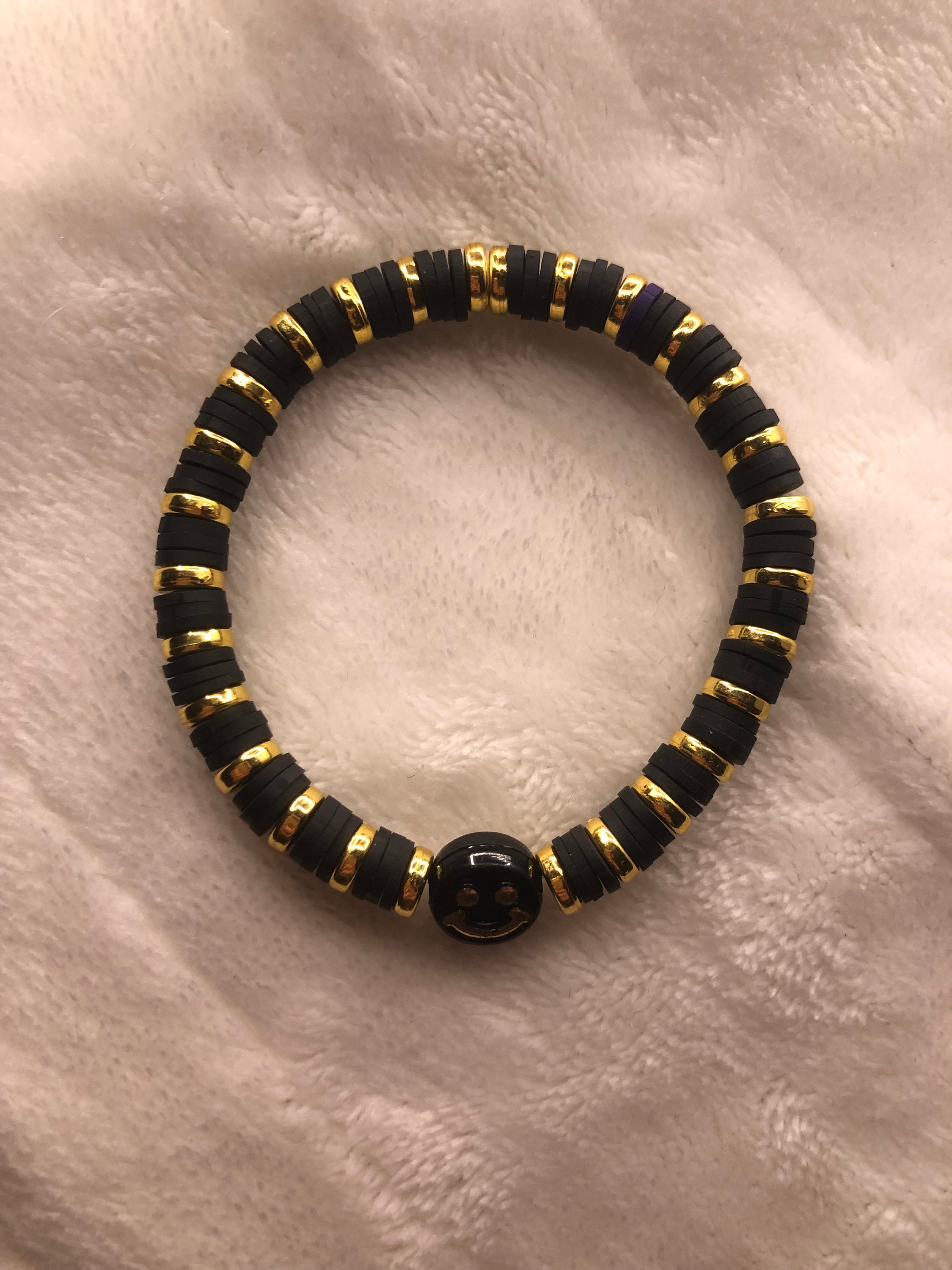 Black and Gold Bracelet - Etsy
