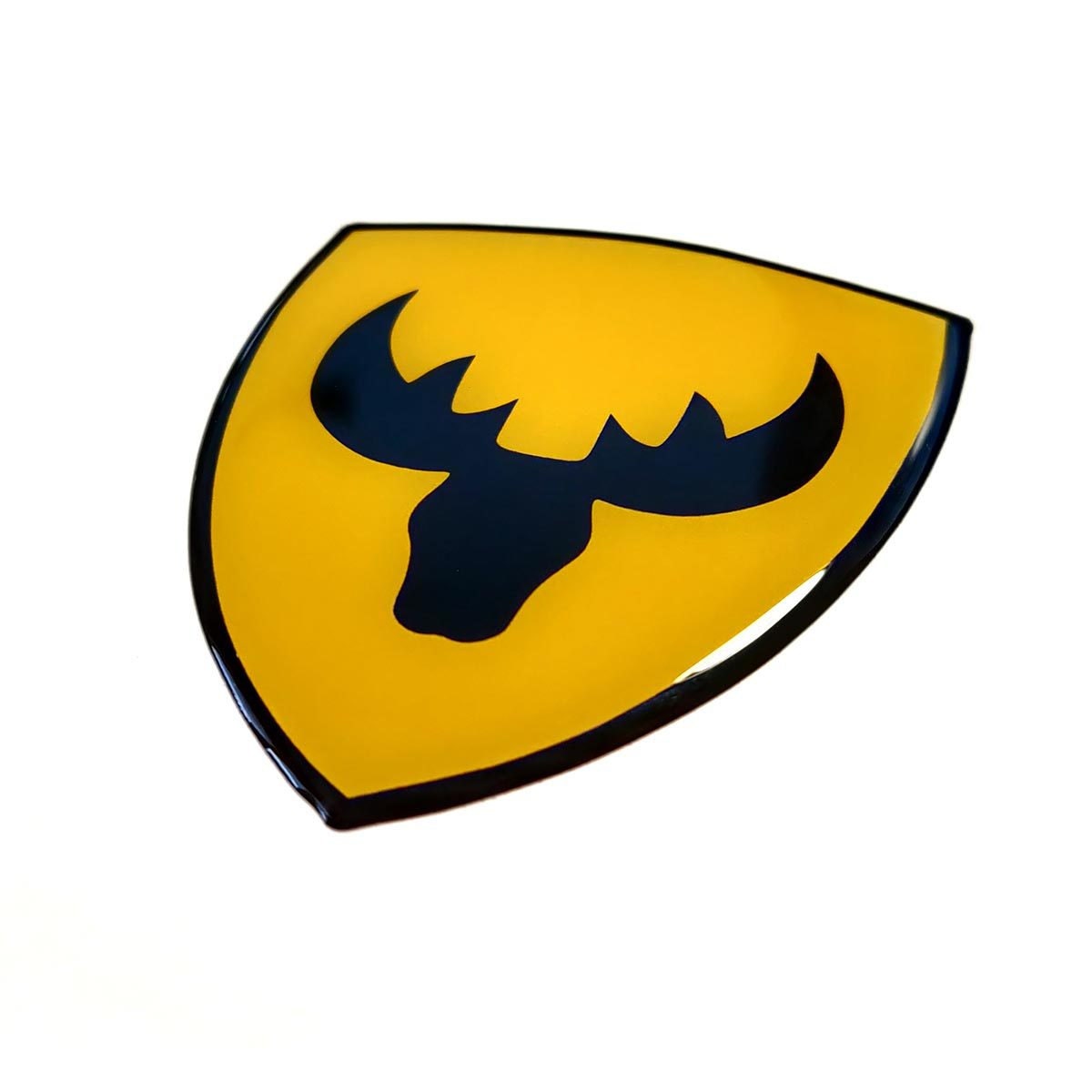 Moose Head Shield 3D Polydome Decal Yellow Prancing Moose - Etsy
