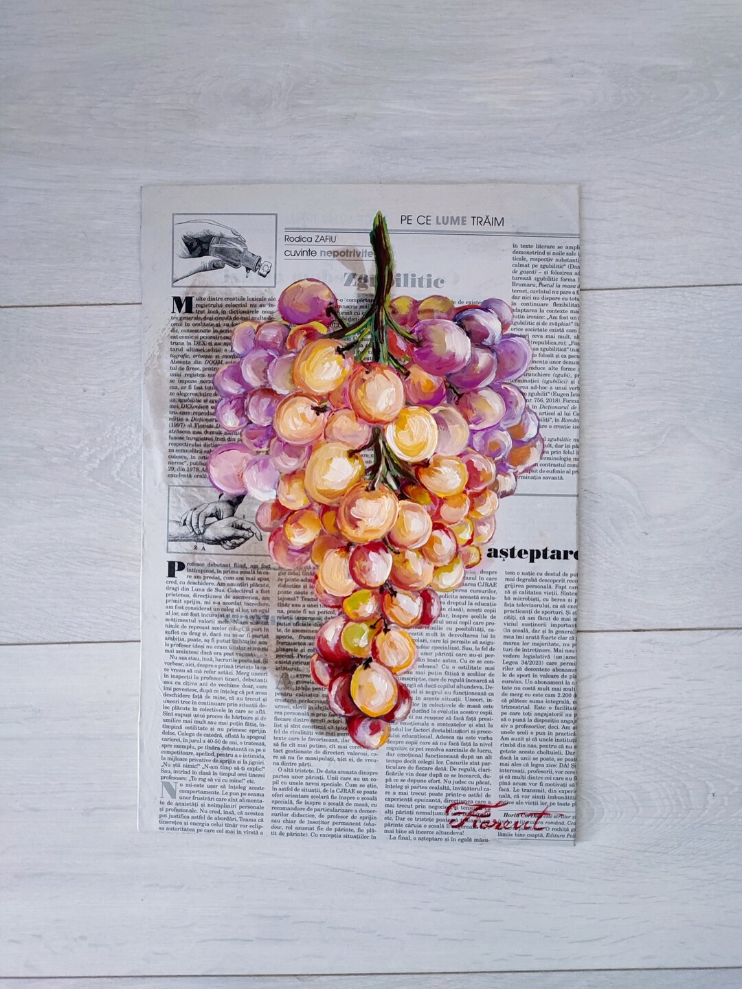 Grape Painting Original Oil Painting Grape Wall Art Fruit Painting ...