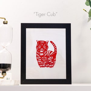 Year of the Tiger Chinese Paper Cut Designs - Etsy