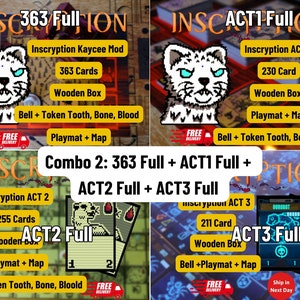 Inscryption Card Game Kaycee's Mod Card Game 460 Cards With Playmat and ...