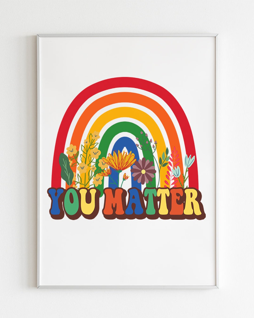 Retro Rainbow You Matter Png Download/social Worker Shirt - Etsy