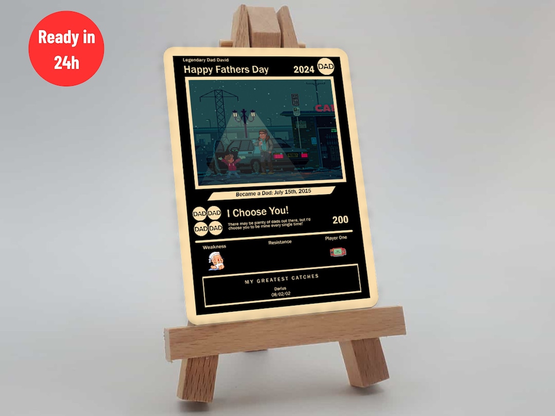 Personalized Father's Day Pokemon Cards Custom Gifts for Dad ...