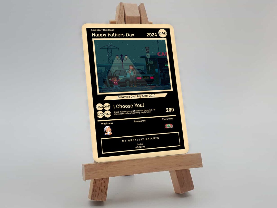 Personalized Father's Day Pokemon Cards Custom Gifts for Dad ...