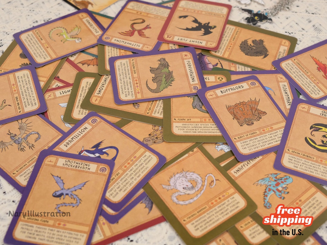 How to Train Your Dragon. Dragon Cards. 64 Cards. Deck of Dragon. HTTYD ...