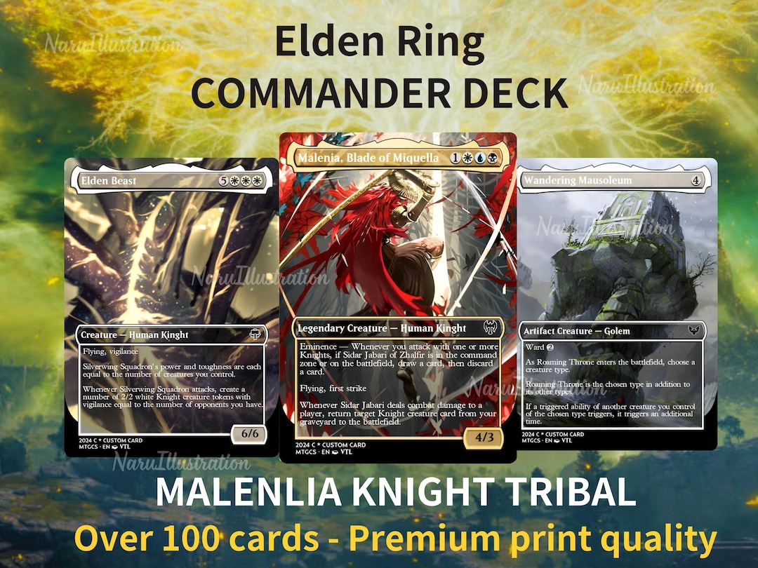 Elden Ring Commander Deck Elden Ring Mtg Proxy Deck Mtg Commander Deck Custom MTG Card Melania ...