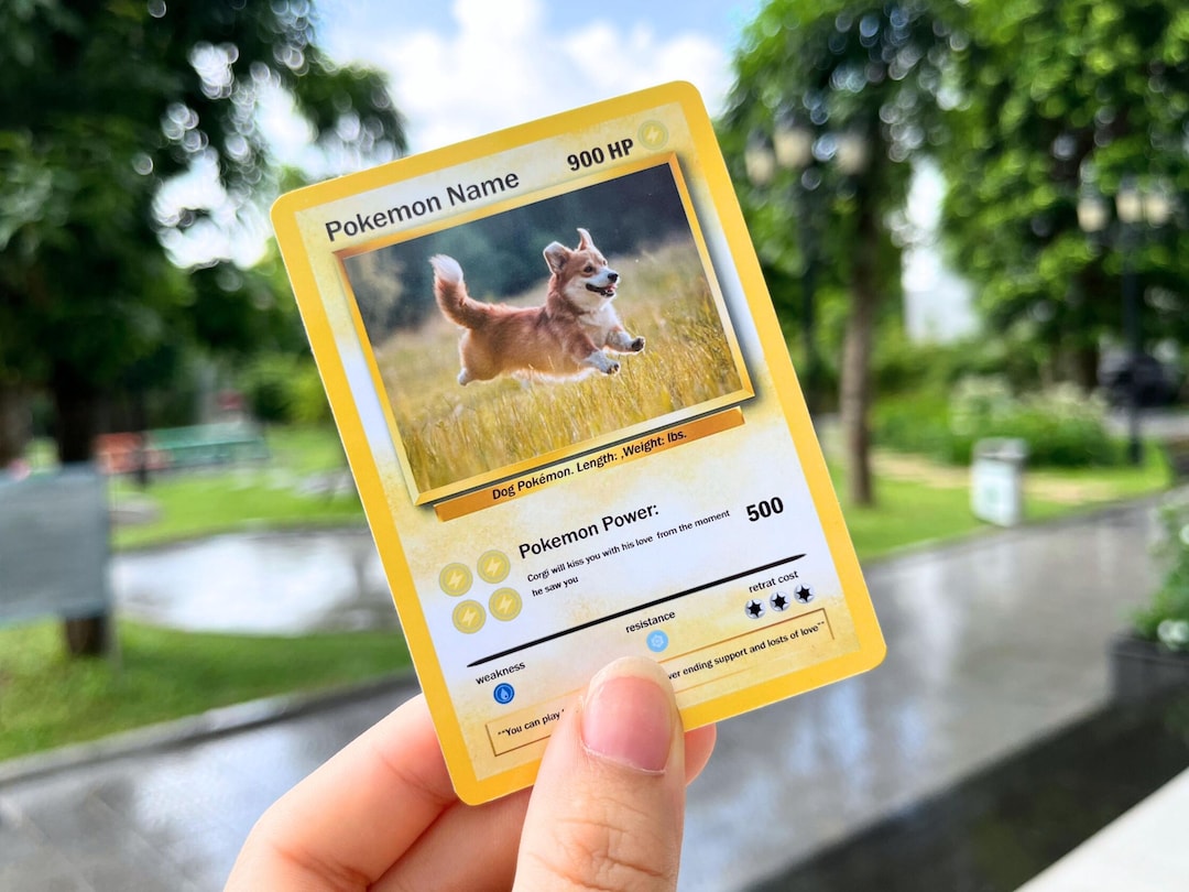 Custom Pokemon Card Custom Pet Pokemon Custom Poke Parody Card Dog ...