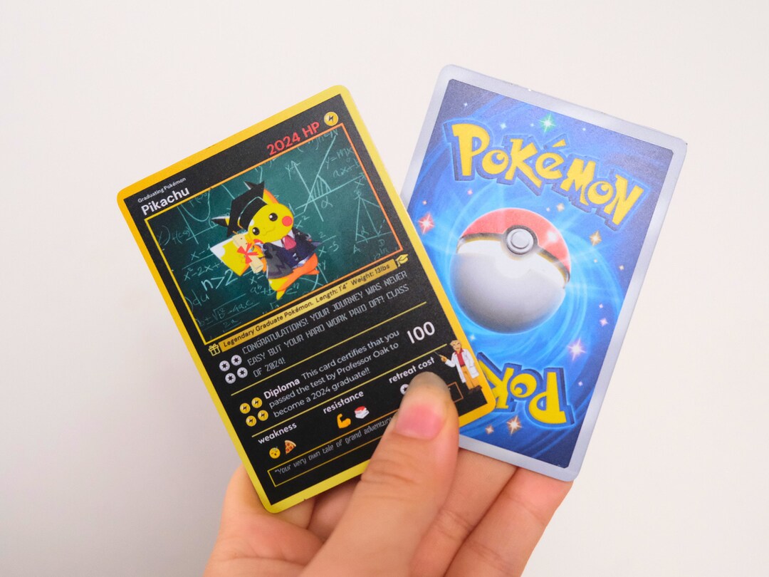 Pikachu Graduation Card Pokemon Graduation Card Class of 2024 ...