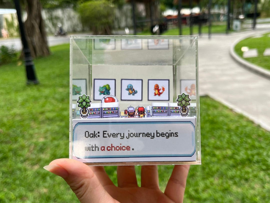 3D Pokemon Diorama Pokemon 3D Cube Pokemon 3D Box Pokemon Oaks Lab ...