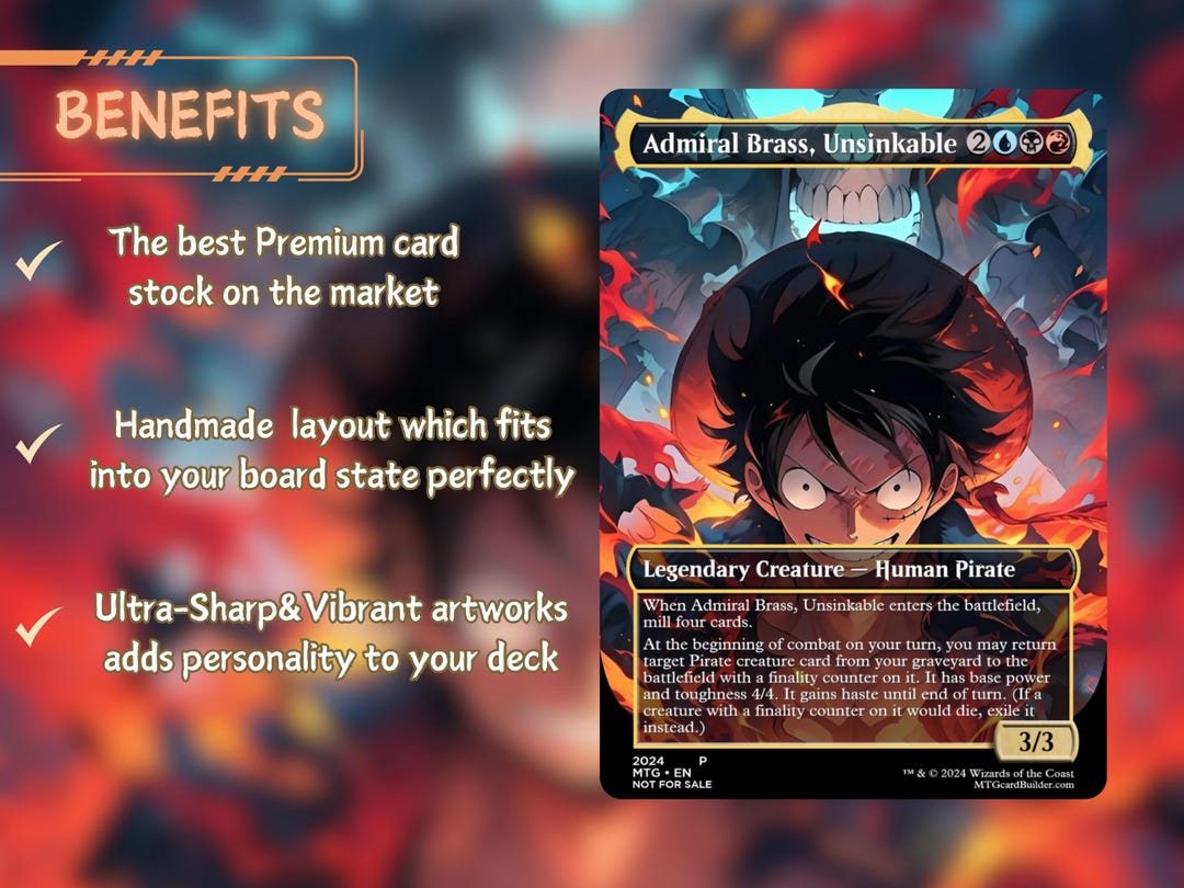 One Piece Commander Deck One Piece Mtg Deck Pirate Tribal Deck Mtg ...