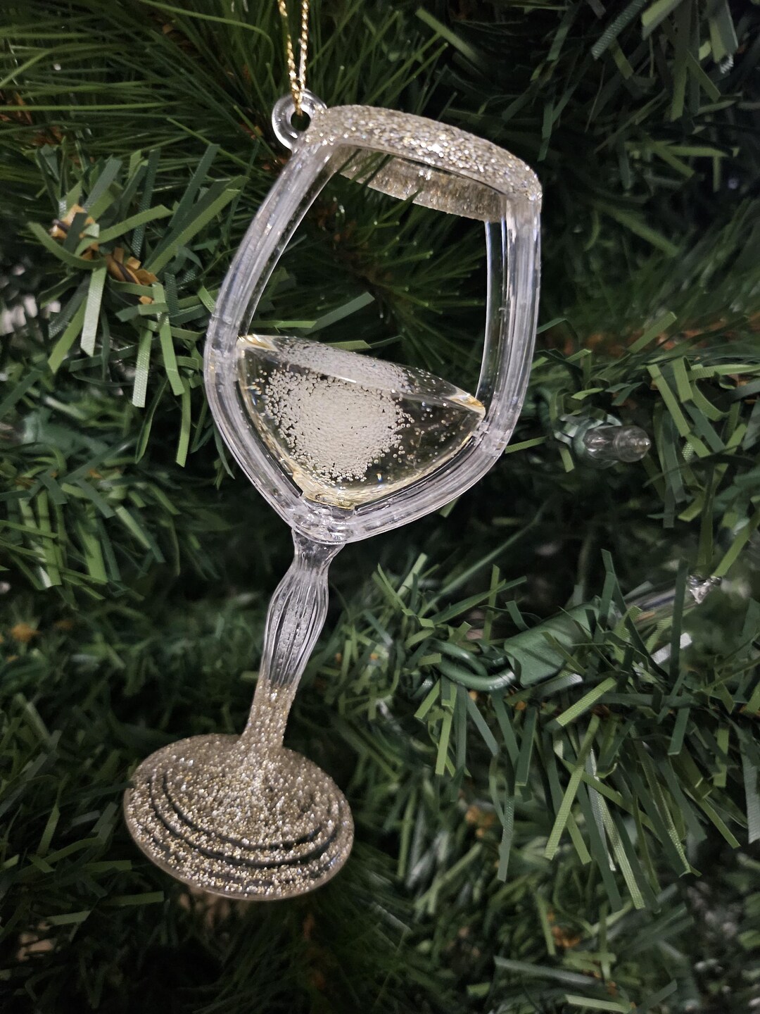 Champagne Glass Acrylic Shatterproof Ornament - Etsy