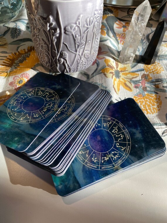 Astrology Oracle Card Deck Keywords to Learn Astrology - Etsy