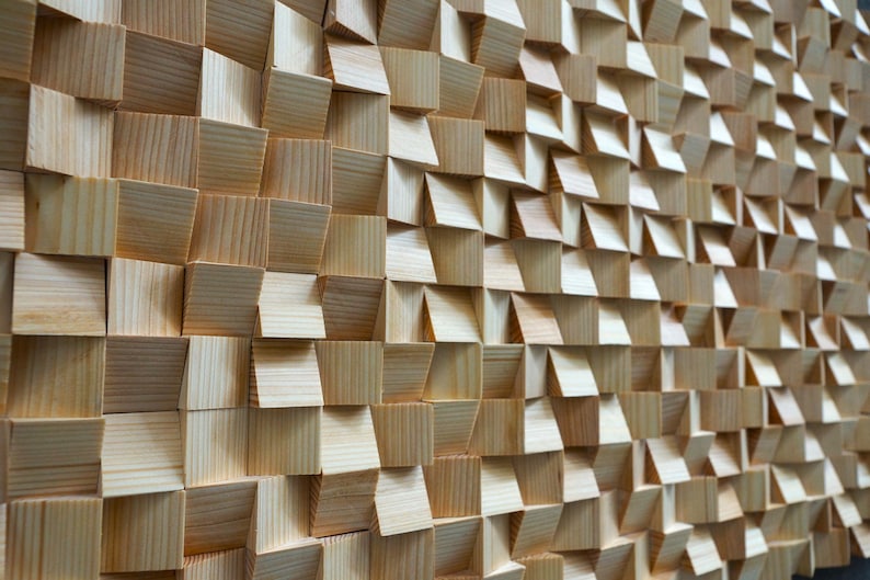 3D Wooden Wall Decor Modern Rustic Piece Decorative Wall Art - Etsy