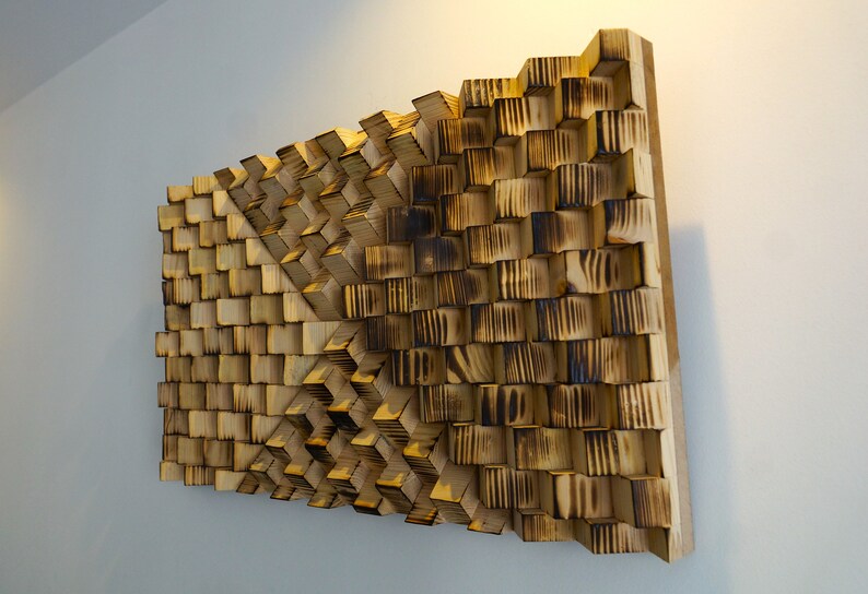 3D Wood Wall Decorative Panel Wood Wall Art Burning Natural - Etsy