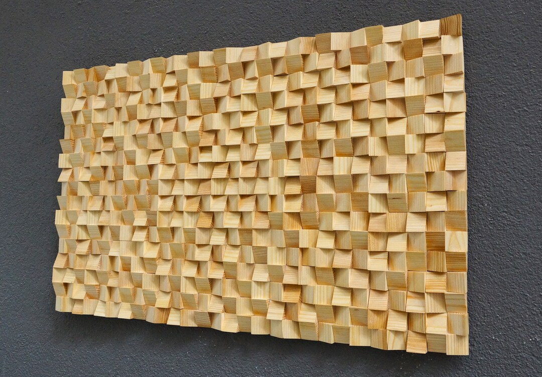 3D Wooden Wall Decor Modern Rustic Piece, Decorative Wall Art for the ...