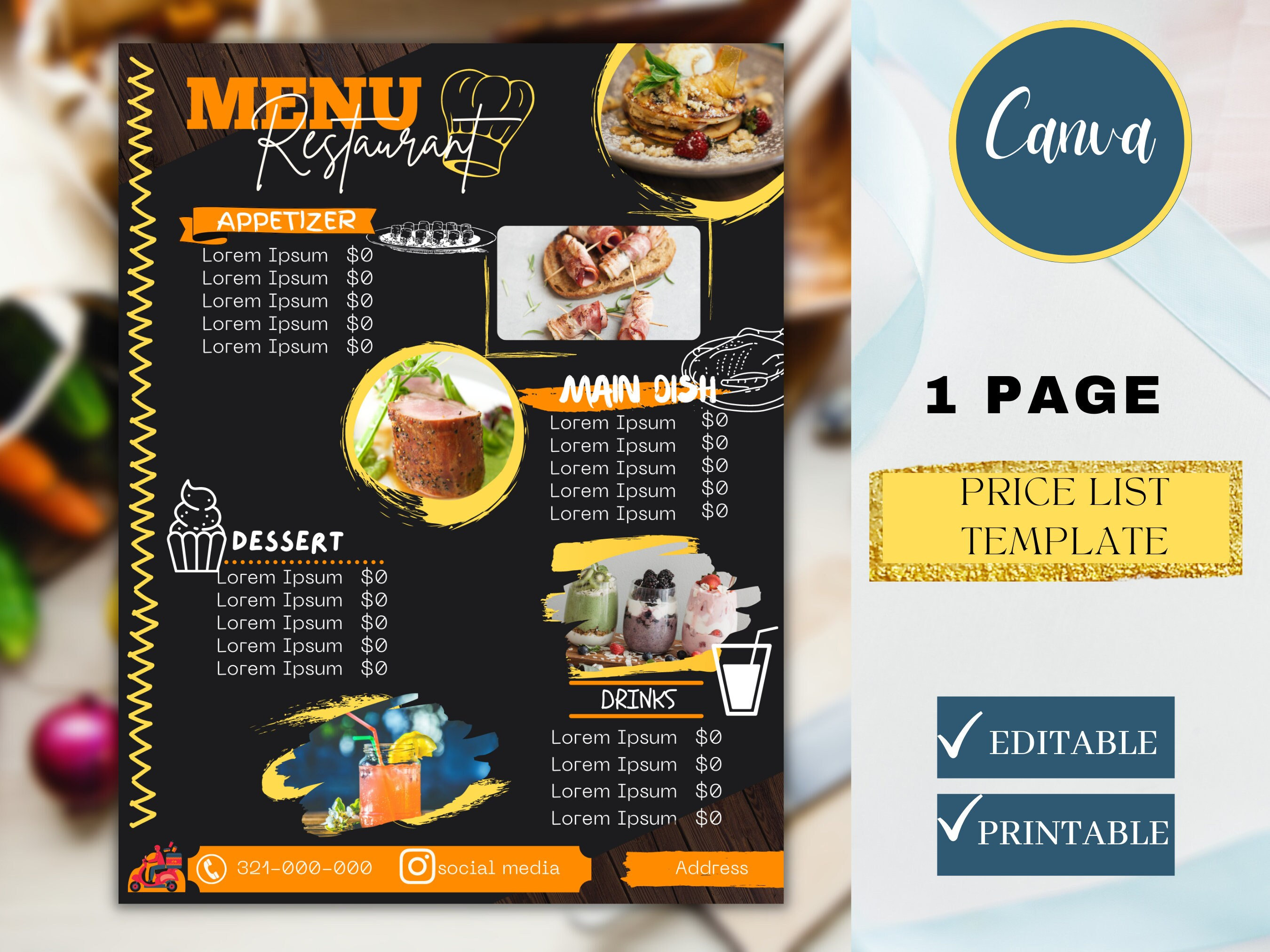 Cafe Menu Design - Etsy