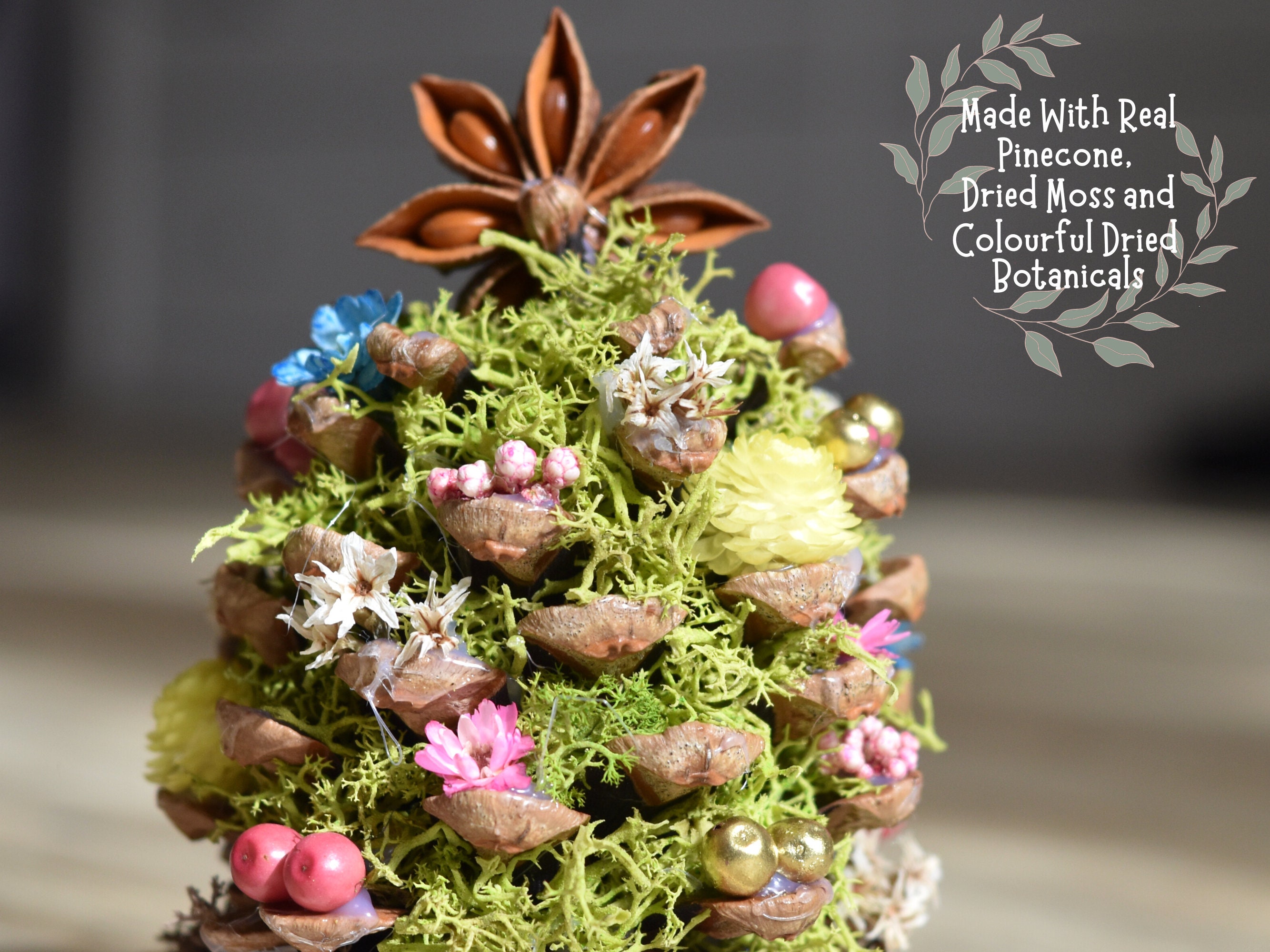 Mini Pinecone Christmas Tree Desktop Xmas Tree Table Top - Etsy UK