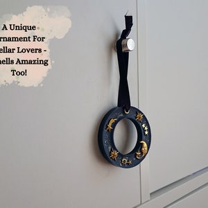 Celestial Hanging Fragrance Ring, Aromatic Freshie With Moon and ...