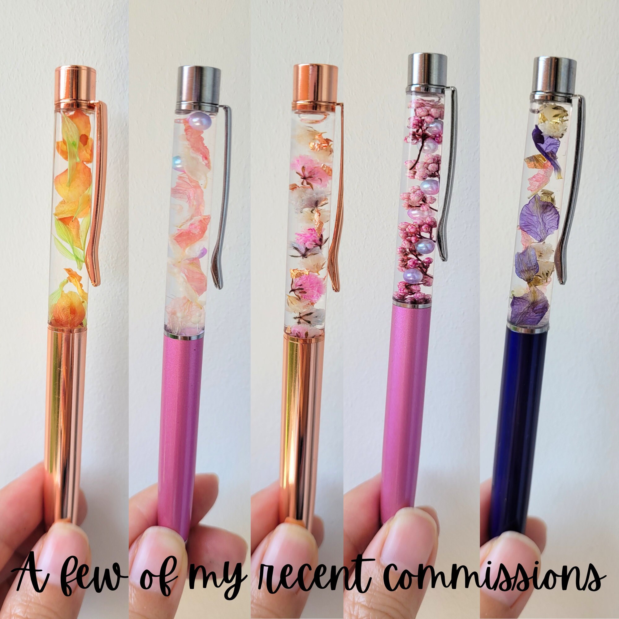 Personalised Flower Herbarium Pen, Writer Journalist Ballpoint Pen Gift ...