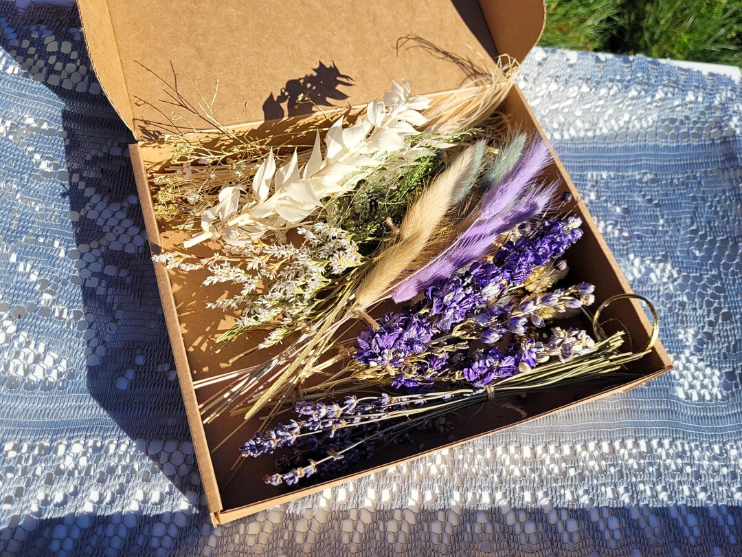Natural Dried Flower Large Craft Box, DIY Spring Summer Posy Home Decor ...