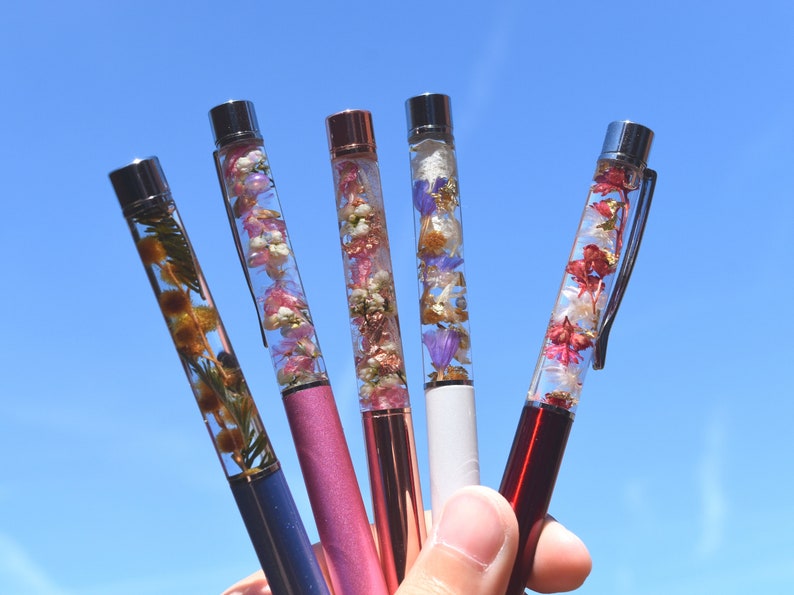 Floating Flower Herbarium Pen Writer Ballpoint Pen Gift - Etsy UK