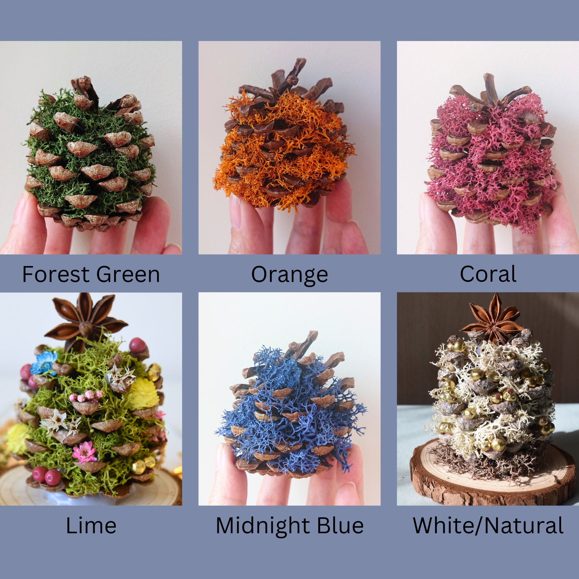 Mini Pinecone Christmas Tree With Jingle Bells, Table Shelf Green Xmas ...