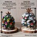 Mini Green Christmas Tree With Snow, Table Top Desk Small Xmas Tree ...