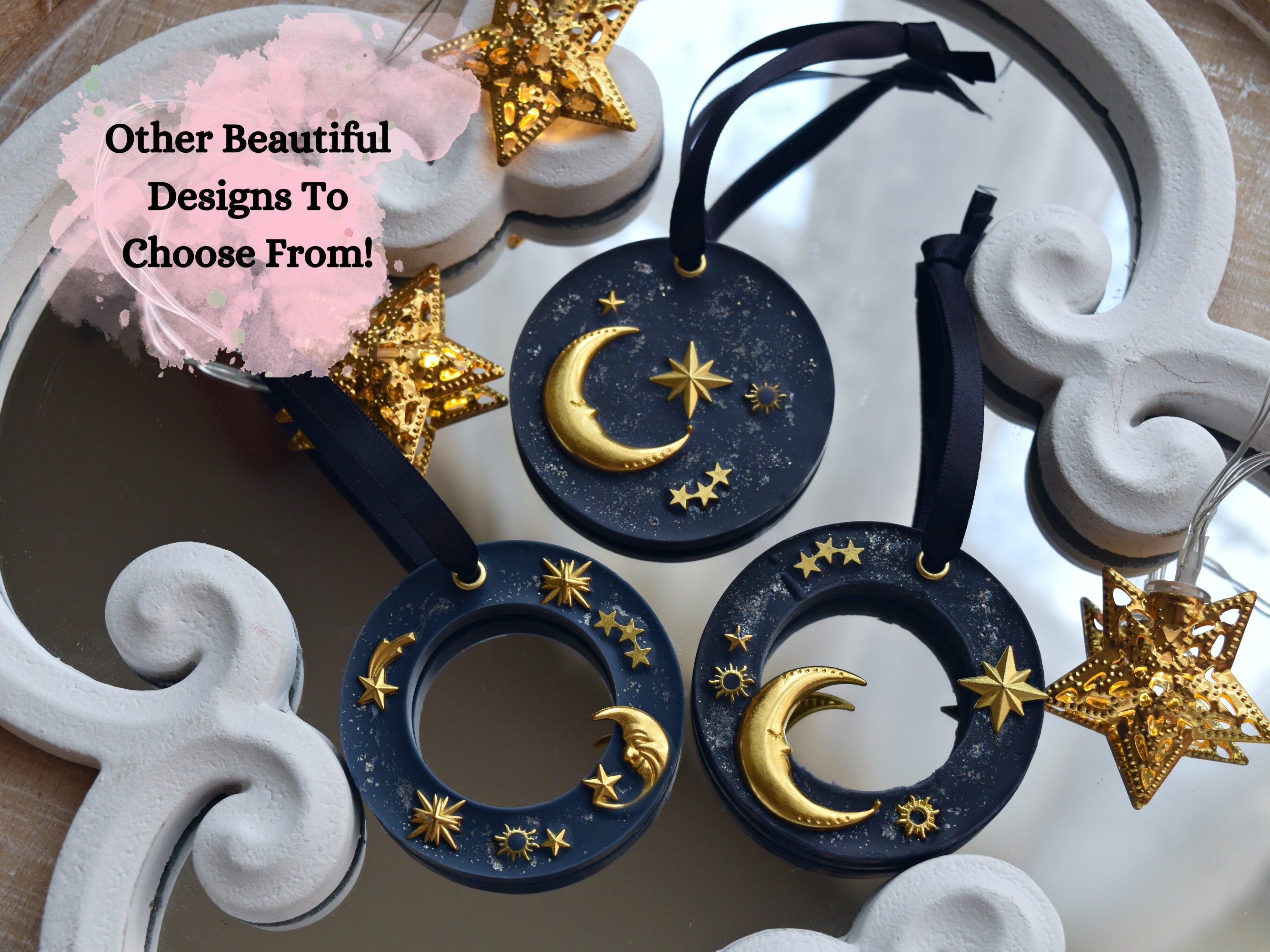 Crescent Moon and Star Fragrance Freshie Mini Hanging - Etsy