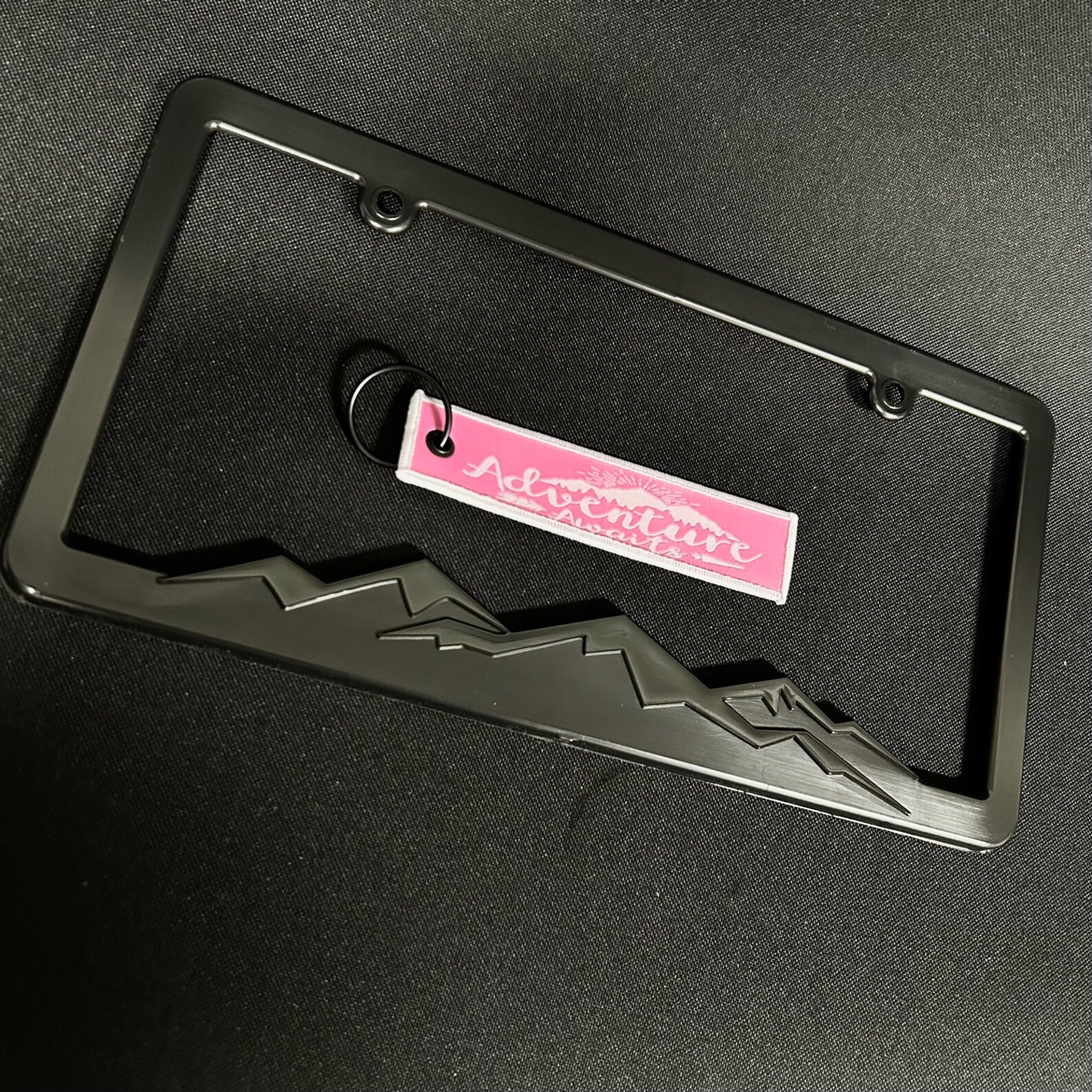 Blackout Mountain License Plate Frame Bracket With Pink Jet Tag - Etsy