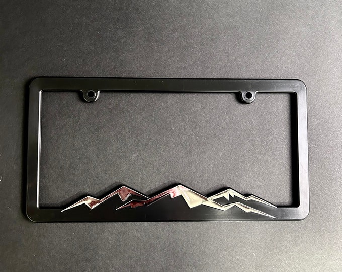 Starry Mountains Laser Etched METAL License Plate Frame - Etsy