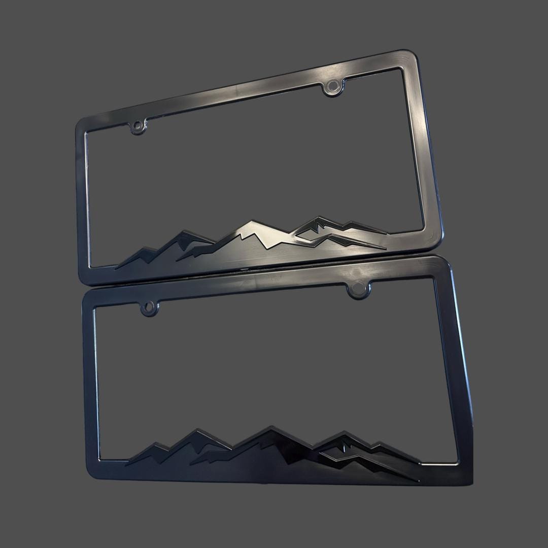 Two Blackout Mountain Raised Imprint License Plate Frame - Etsy