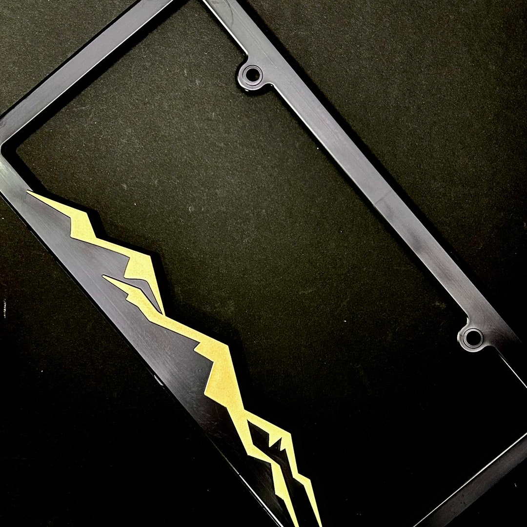 Gold Mountain Raised Letter License Plate Frame - Etsy