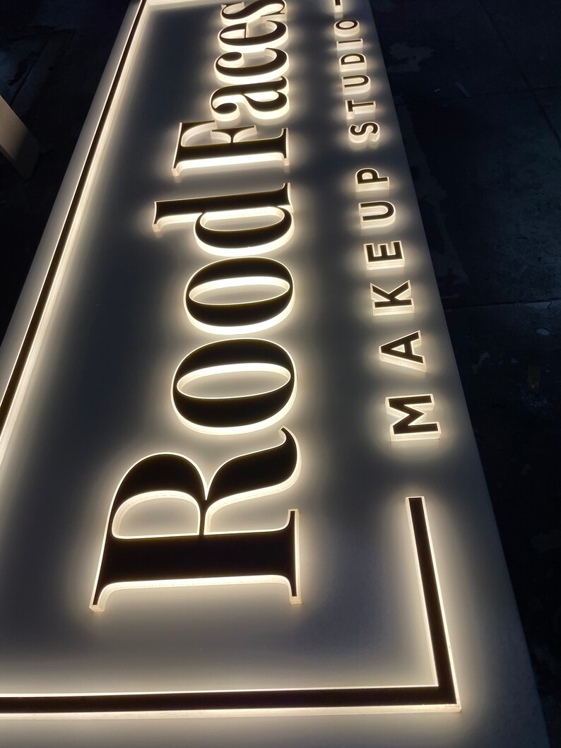 Illuminated Company Name Letters, Custom 3D Metal Logo Sign With LED ...