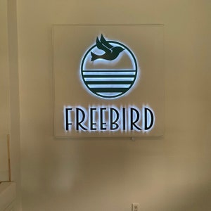 Custom Business Sign Office Sign Custom Sign Led Logo Sign Personalized ...