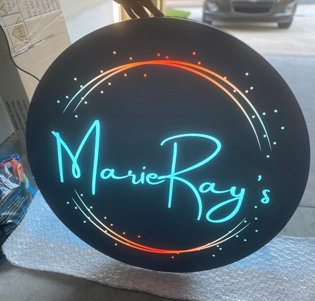 Light Box Sign ,3D Logo Sign , Logo Bussines Cafe Logo Sign Backlit ...