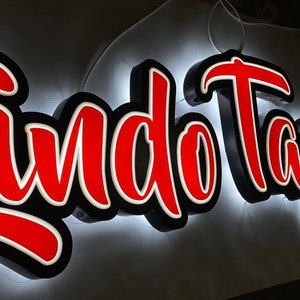 3D Led Sign, Sign Custom for Office Sign Backlit Logo 3D , Halo Lit ...