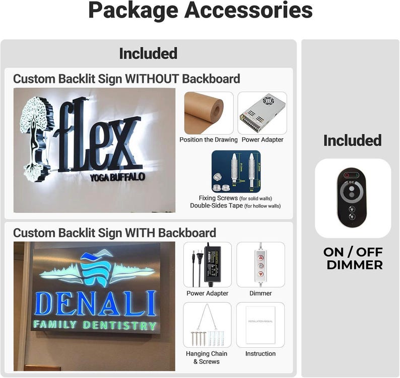 Modern Office Logo Sign, Custom 3D Backlit Business Wall Sign, Metal ...