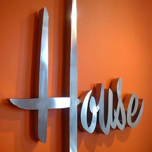 Laser Cut Logo Custom Metal Sign Reception Sign Laser Cut Business Sign ...