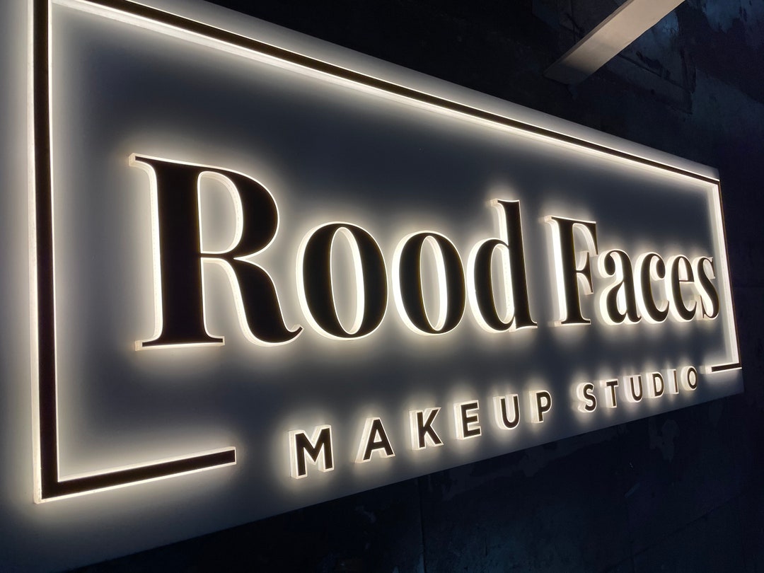 Custom Metal Backlit Sign 3D Metal Sign Business Sign - Etsy