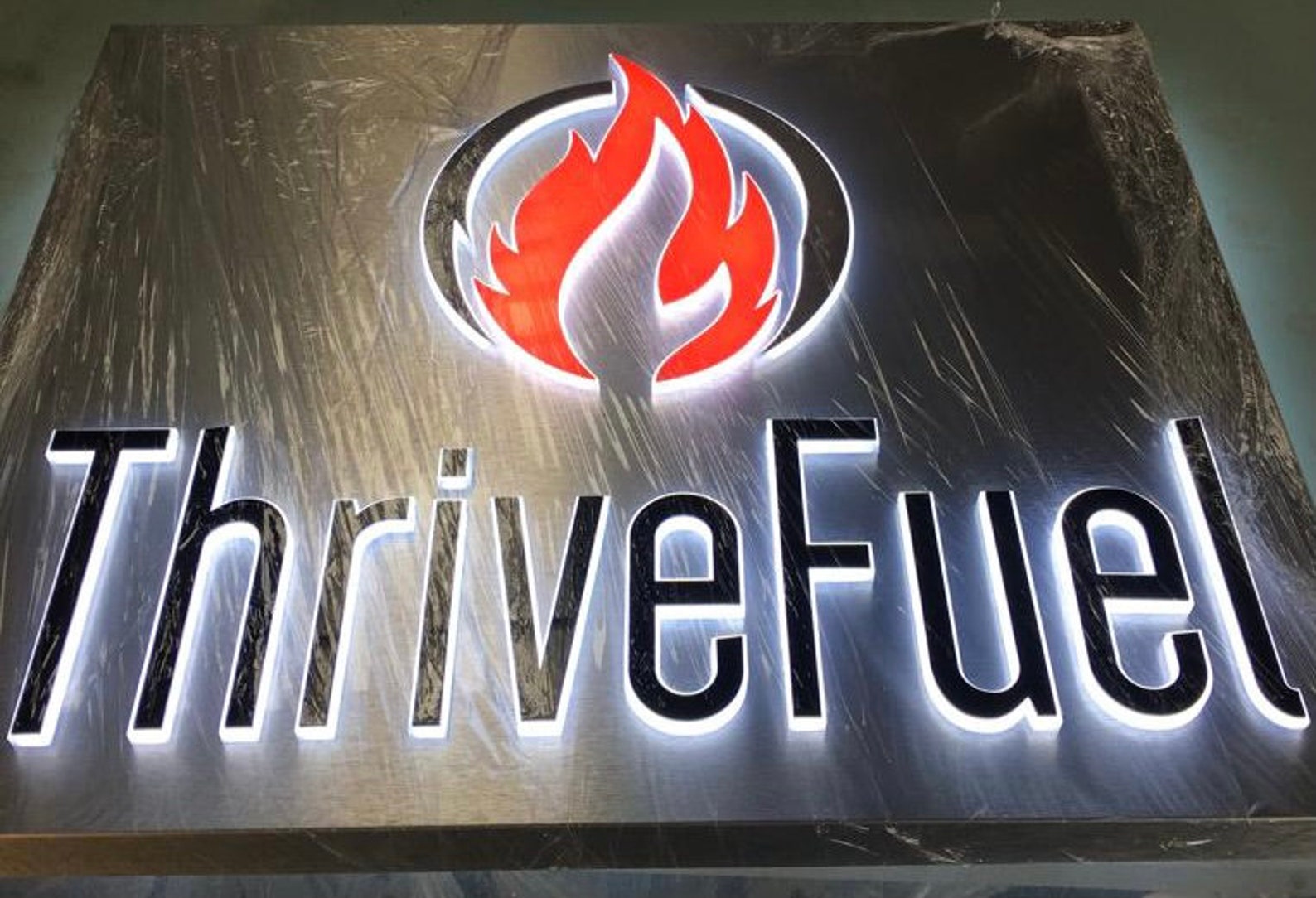 3D Custom Office Sign Led Backlit Halo Light Back Lit Sign - Etsy