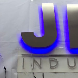 3D Custom Office Sign Led Backlit Halo Light , Back Lit Sign for ...