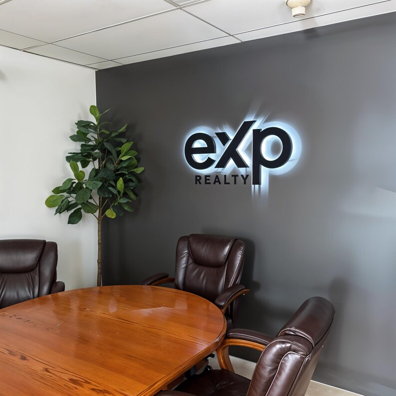 Custom Office Sign With Led Lights Backlit Sign for Business Custom ...