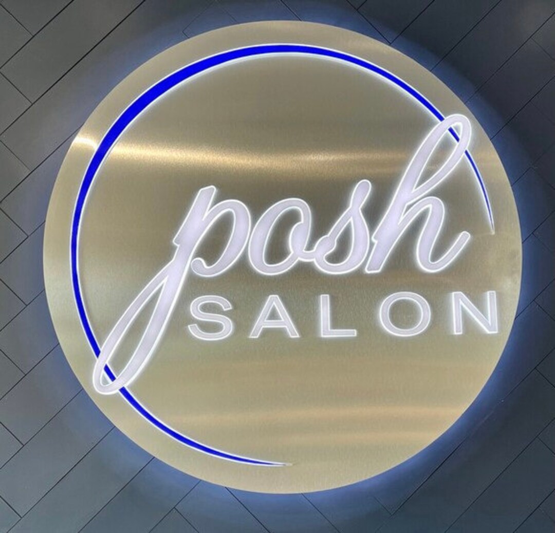 Custom Metal Sign , Metal Backlit Sign , Office Wall Decor Sign / Led ...
